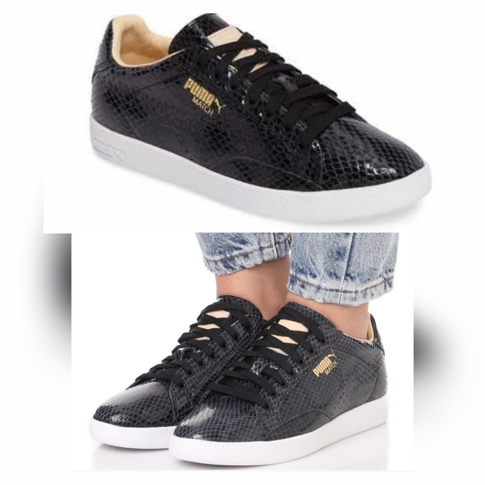 Puma Black Snake Skin Match Sneakers - Gem